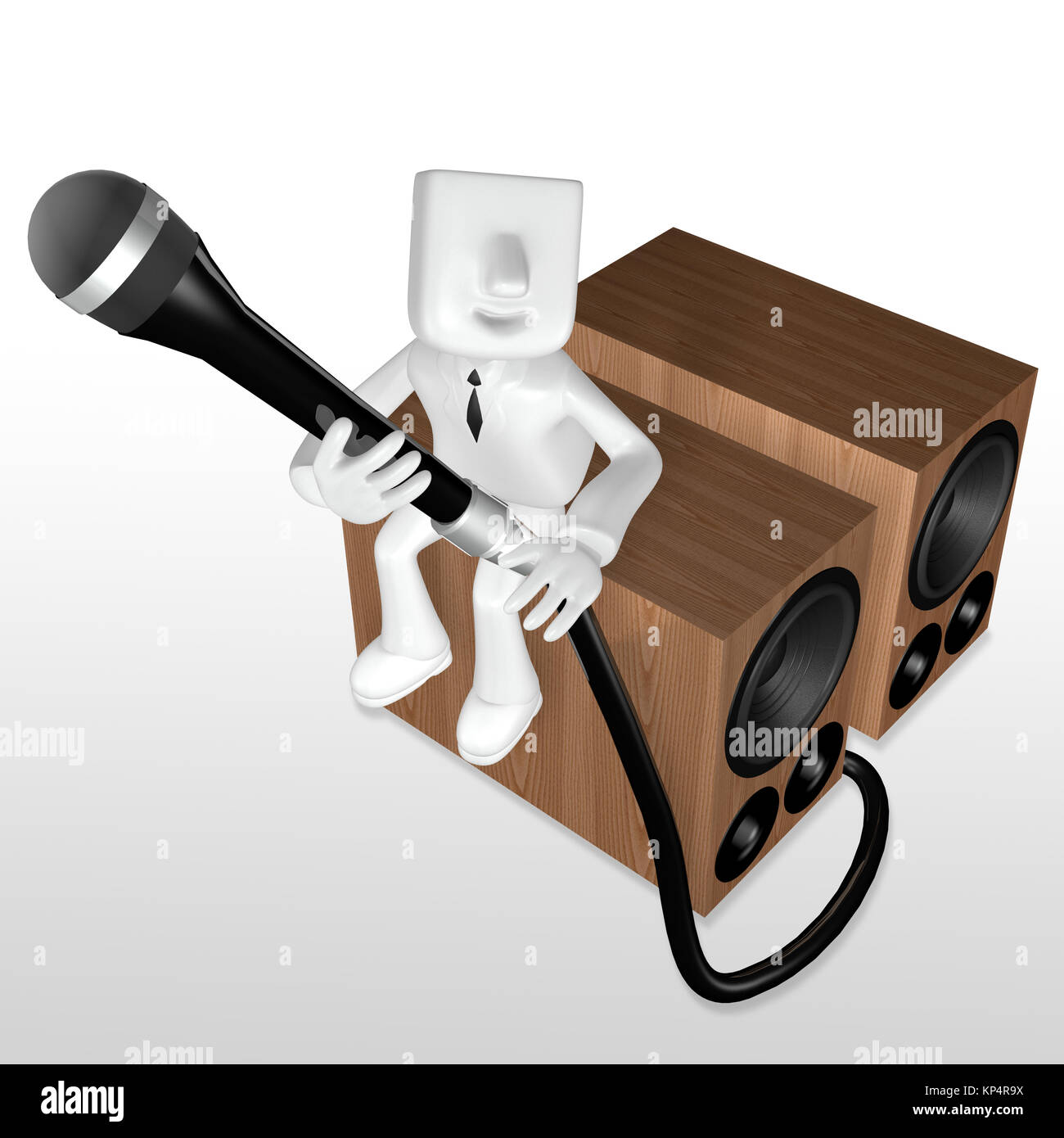 3d business man playing Stock Photo - Alamy