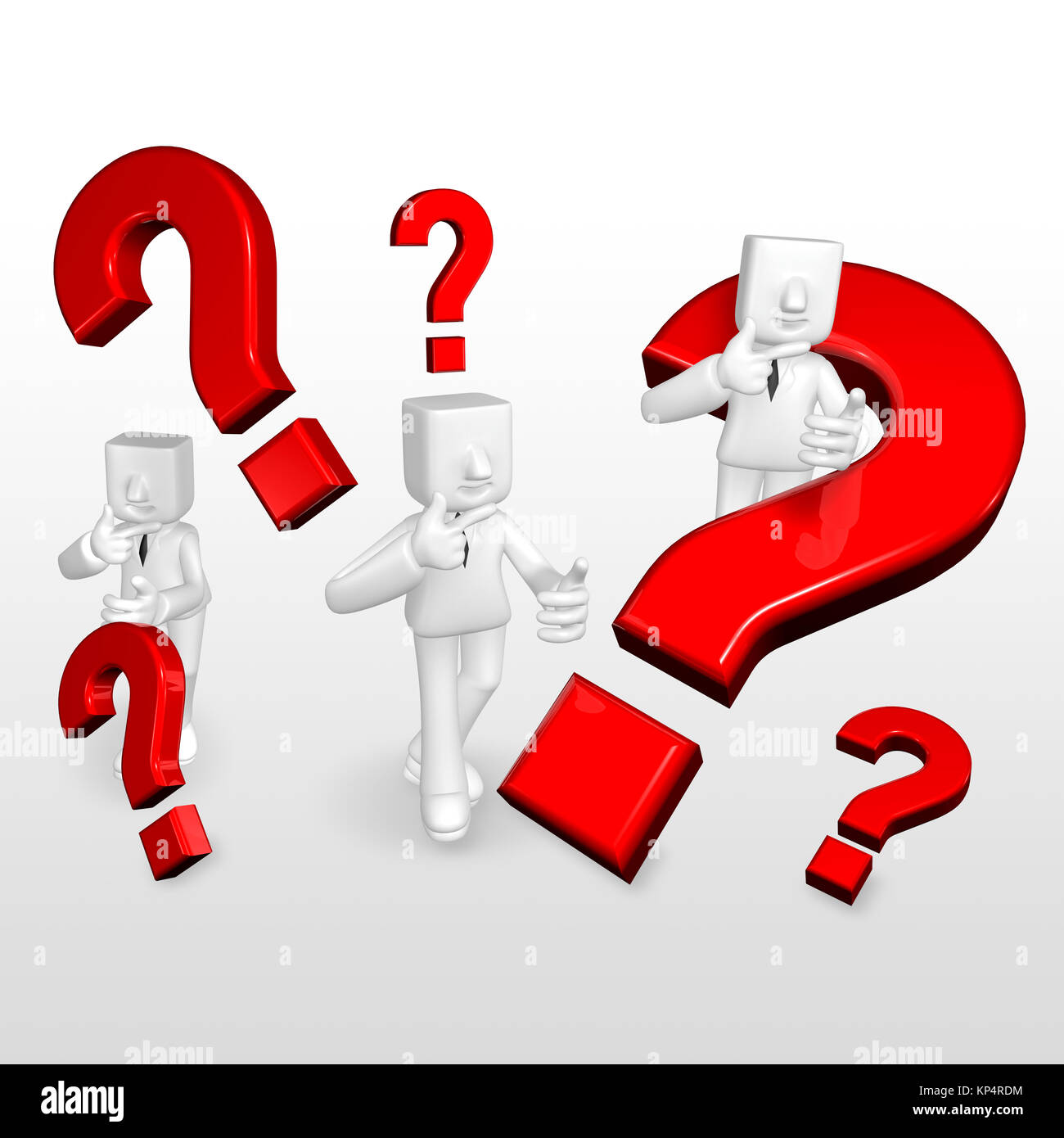 Red question mark and 3d man hi-res stock photography and images - Alamy