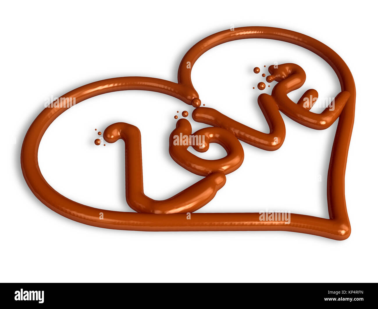 3d chocolate typography art on white background Stock Photo - Alamy