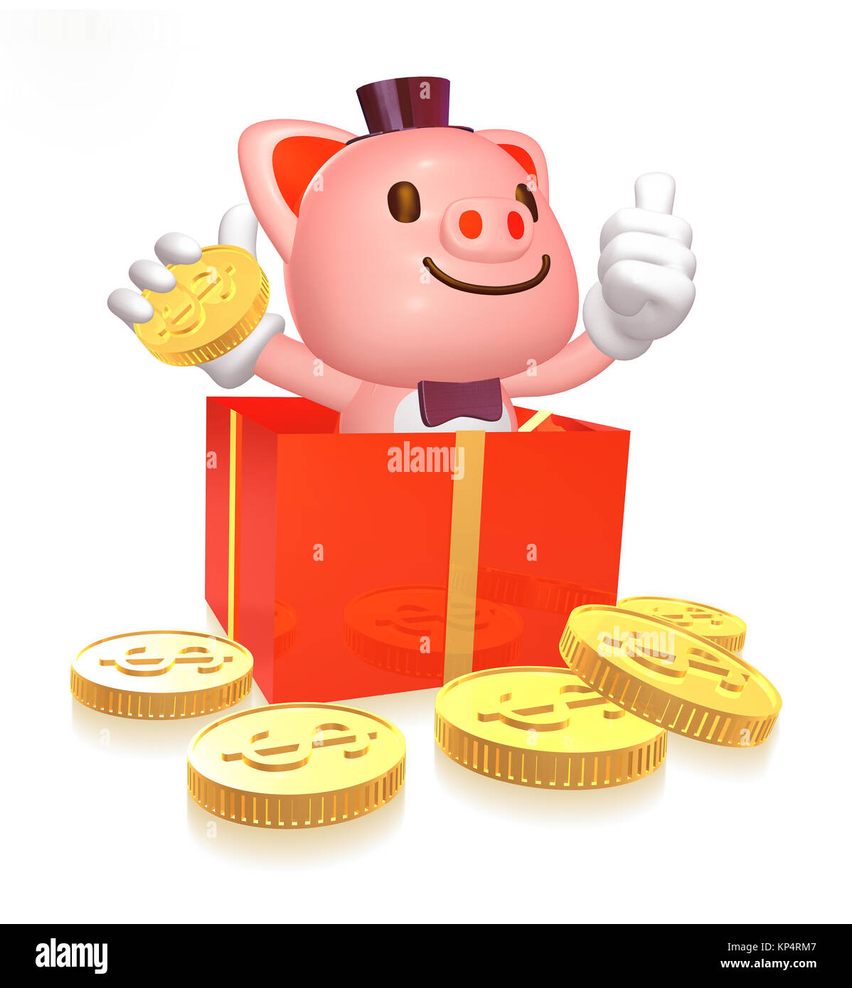 3d pig coin box hi-res stock photography and images - Alamy