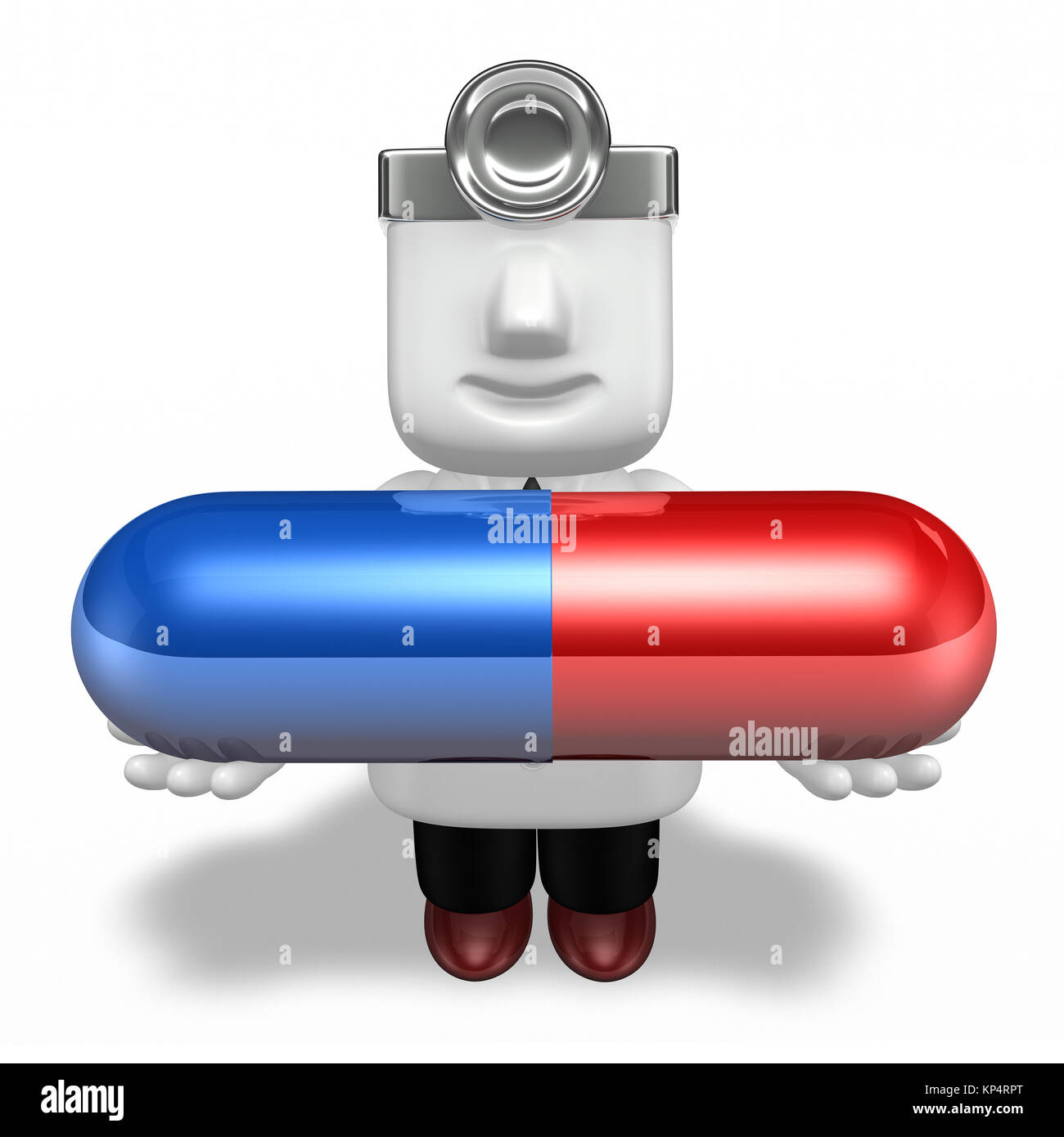 3d doctor man with medicine capsule Stock Photo - Alamy