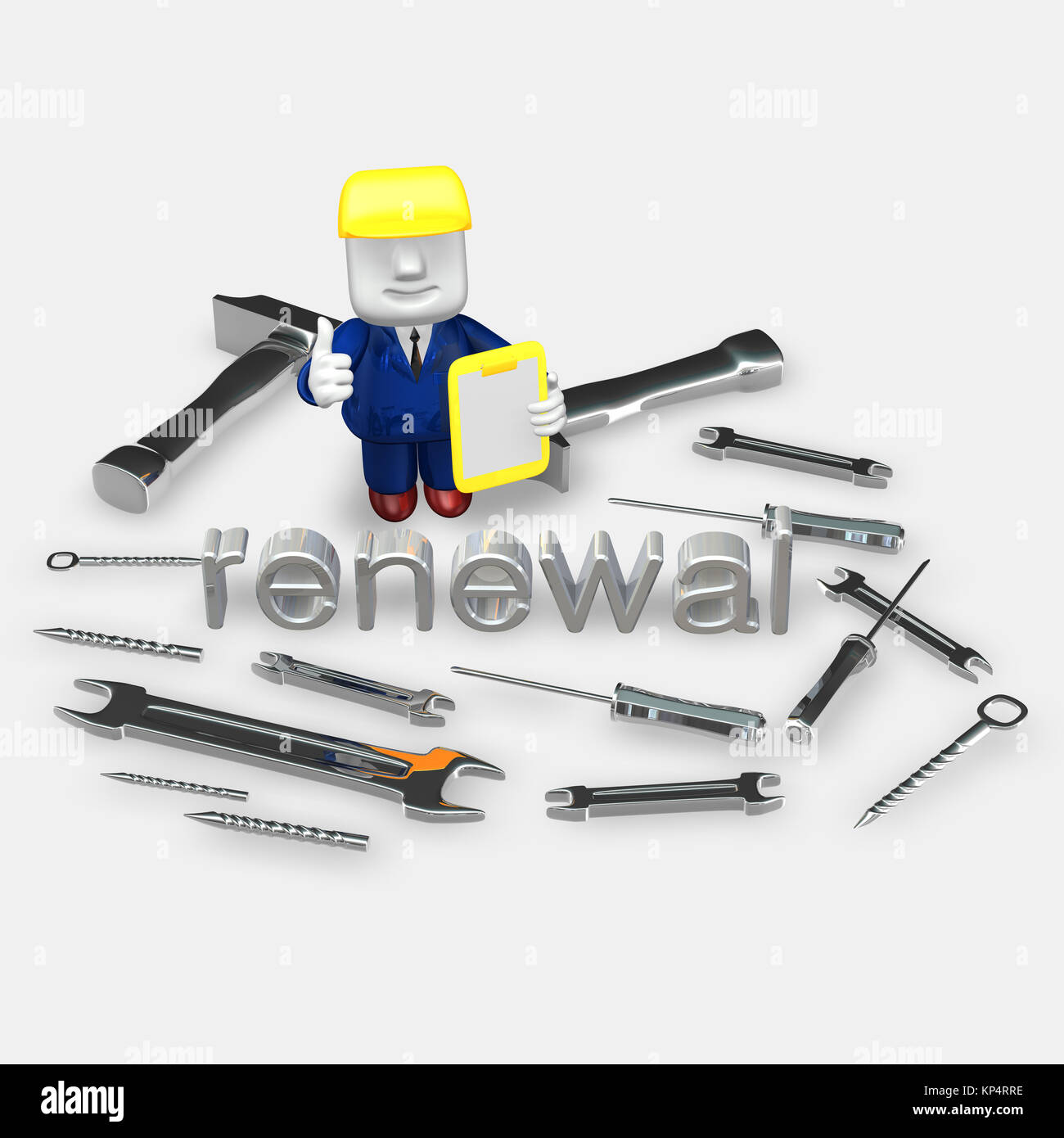 3d engineer and tools Stock Photo - Alamy