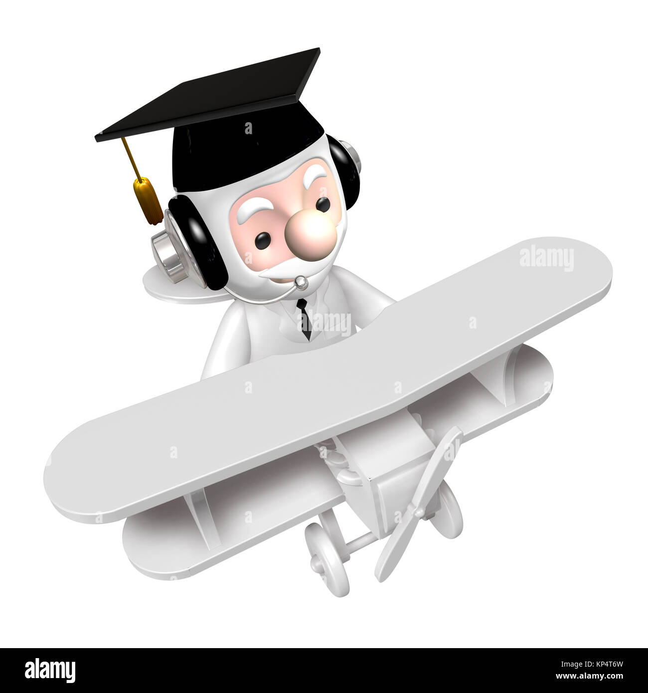 3d old doctor on the airplane Stock Photo - Alamy