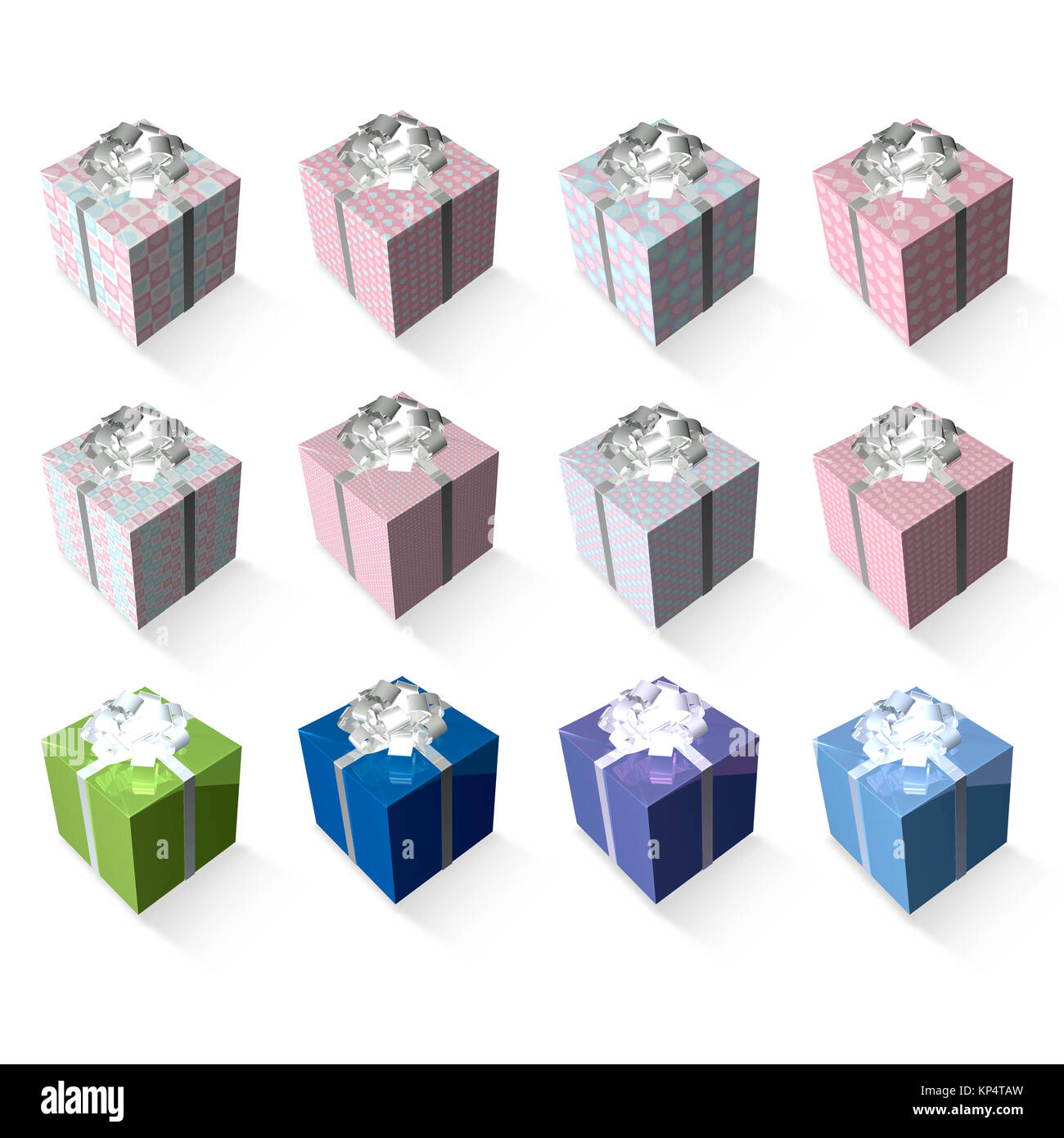 3d present box array Stock Photo - Alamy