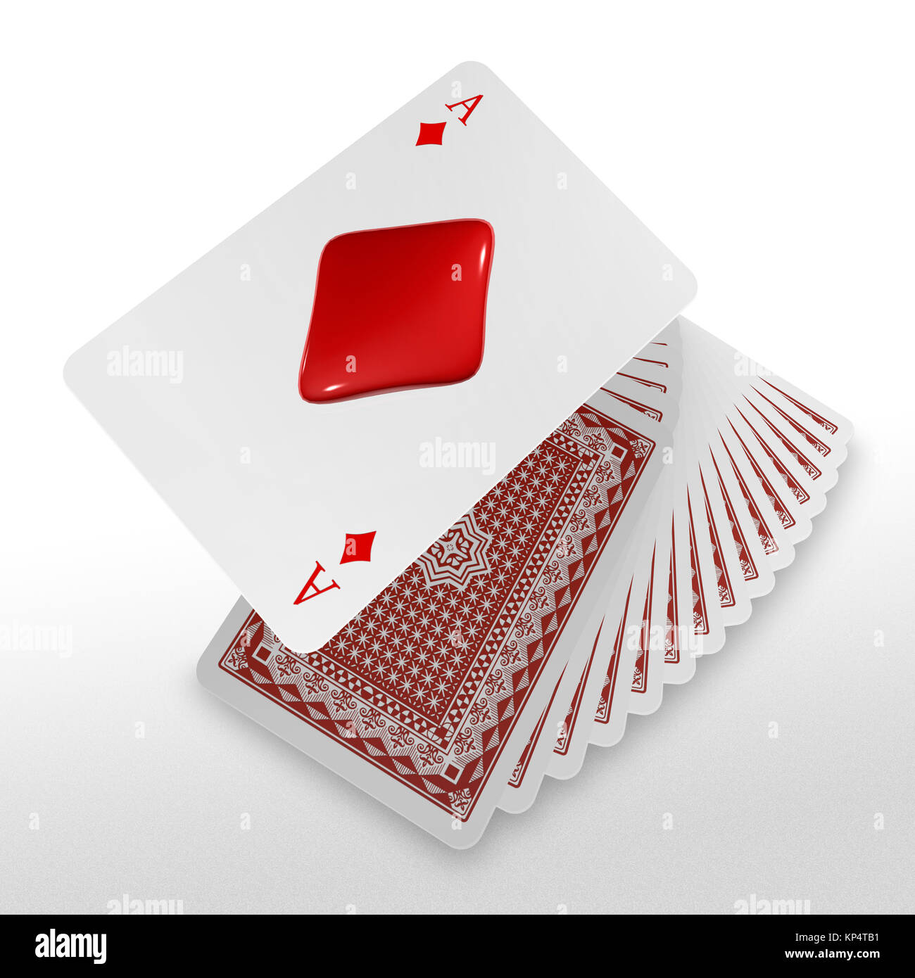 3d pop up playing card suits as diamond Stock Photo - Alamy