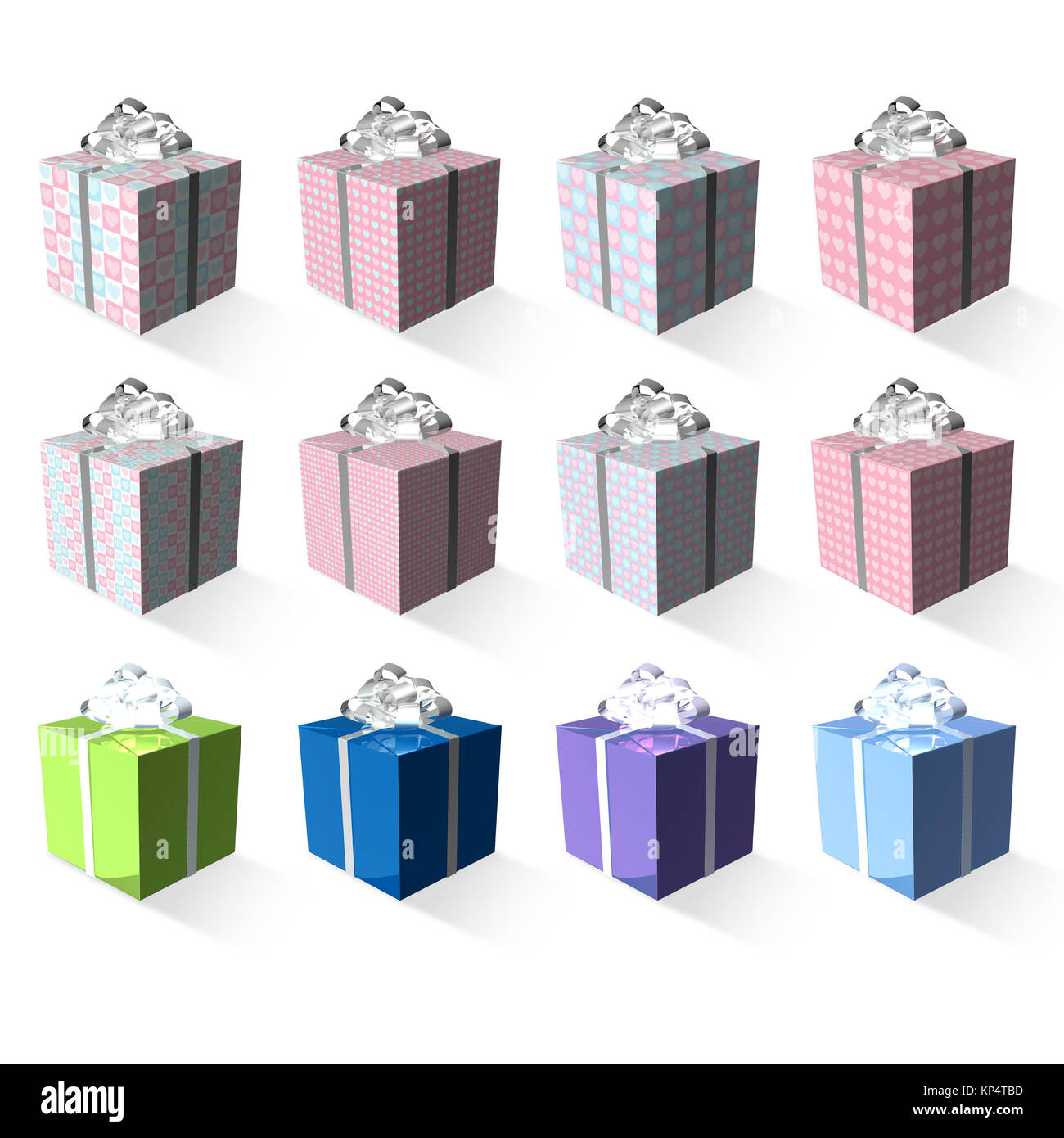 3d present box array Stock Photo - Alamy