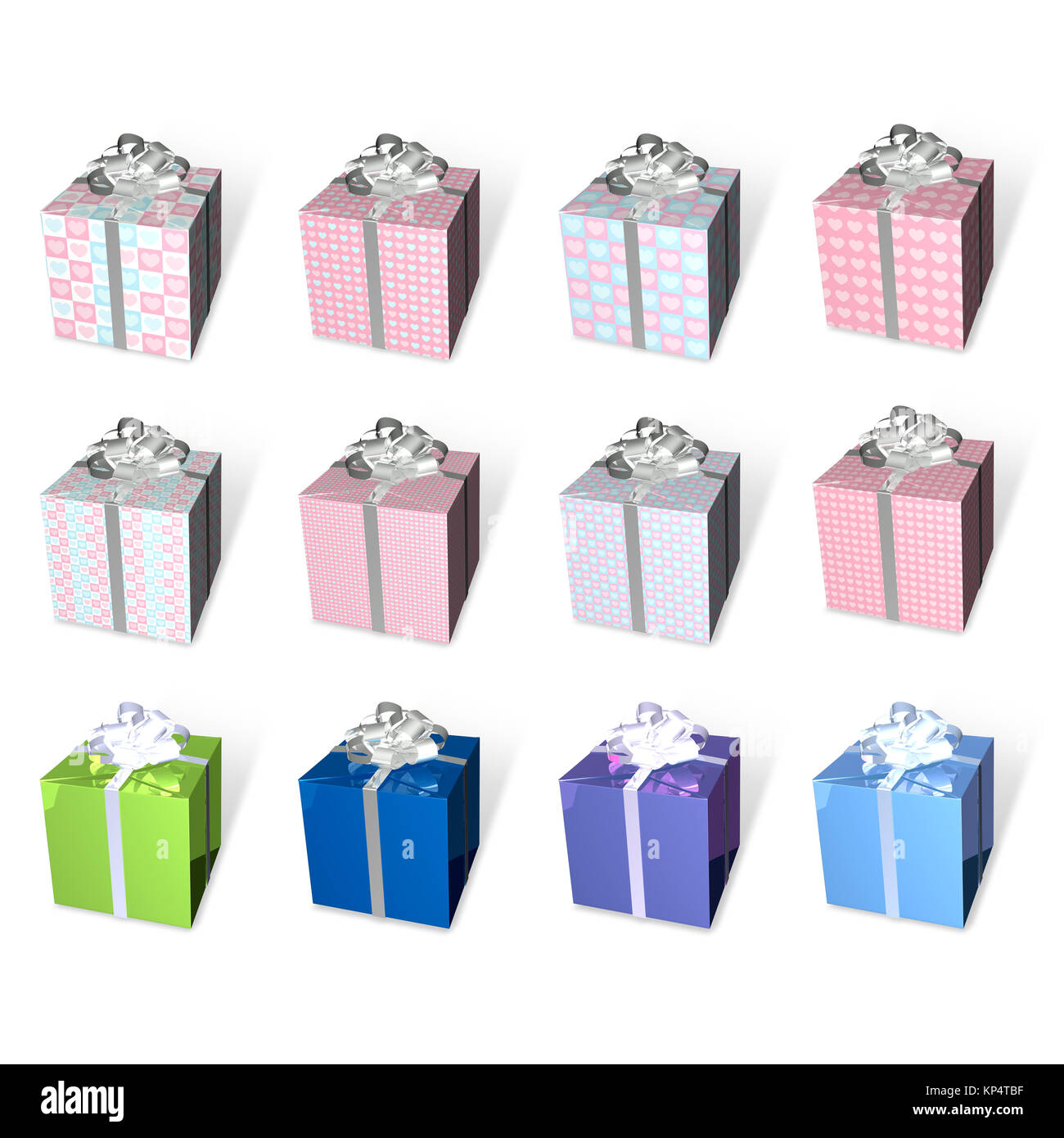 3d present box array Stock Photo - Alamy