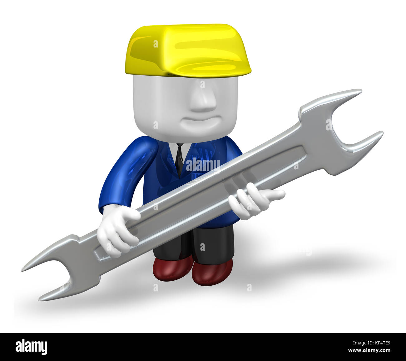 3d repairman under construction with his tool Stock Photo - Alamy