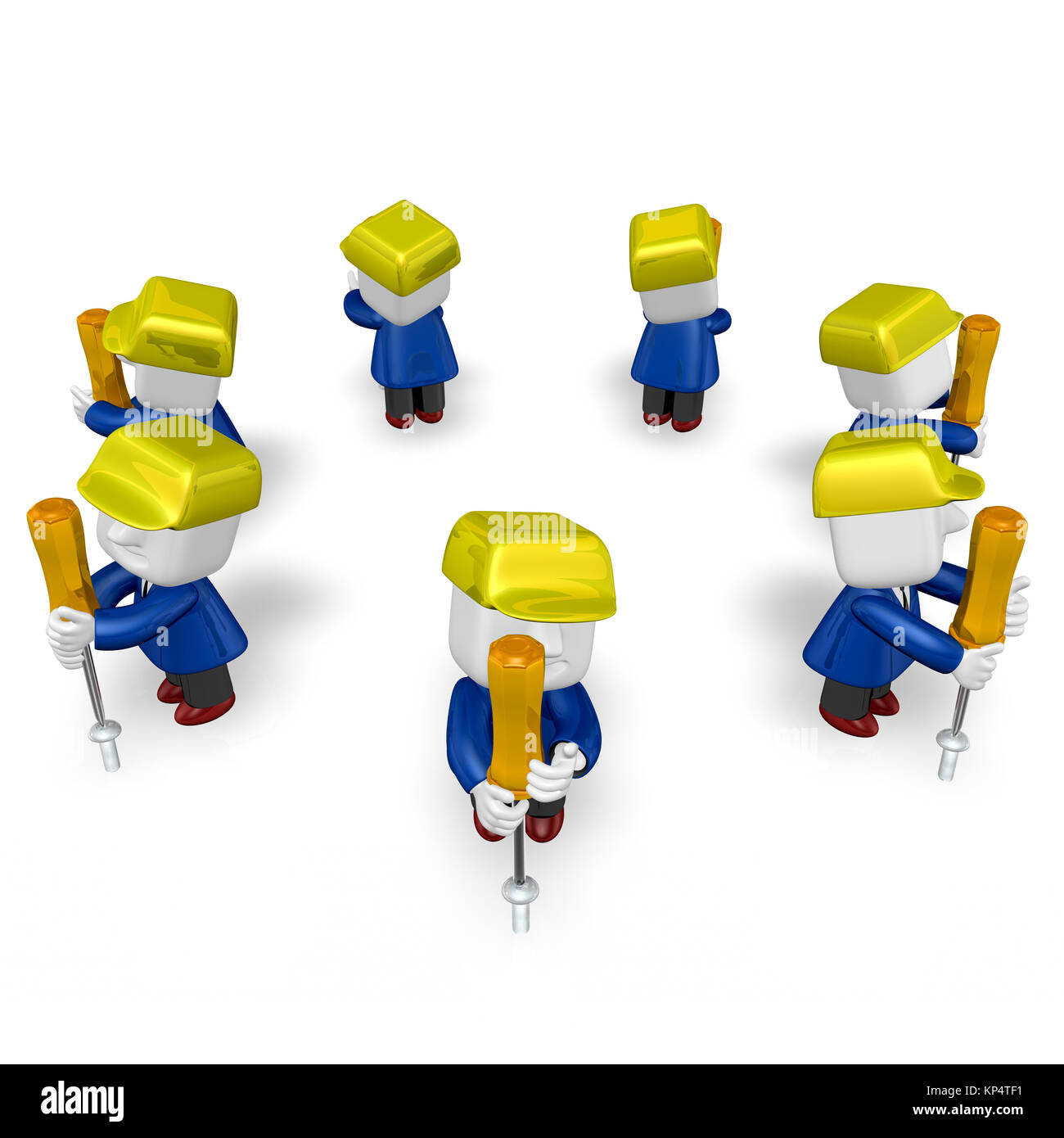 3d illustration under construction Cut Out Stock Images & Pictures - Alamy