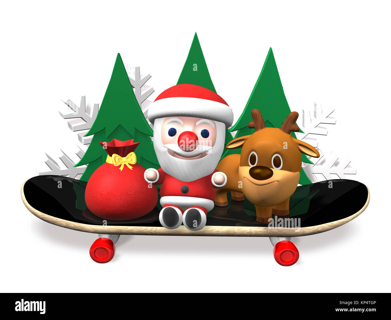 3d sanra and rudolph's happy sports Stock Photo - Alamy