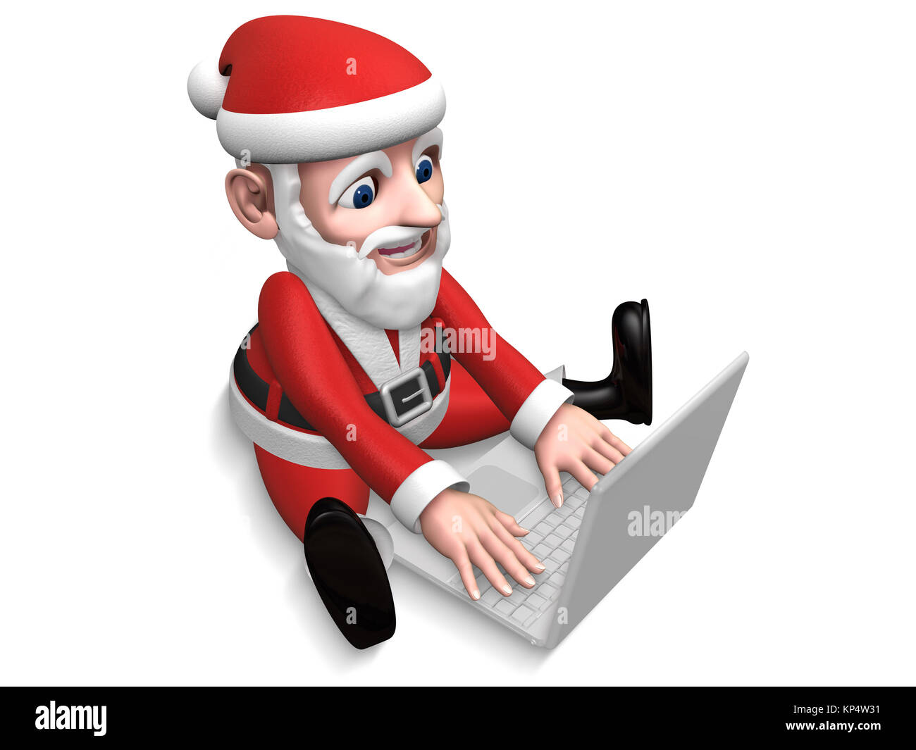 3d santa's christmas work Stock Photo - Alamy
