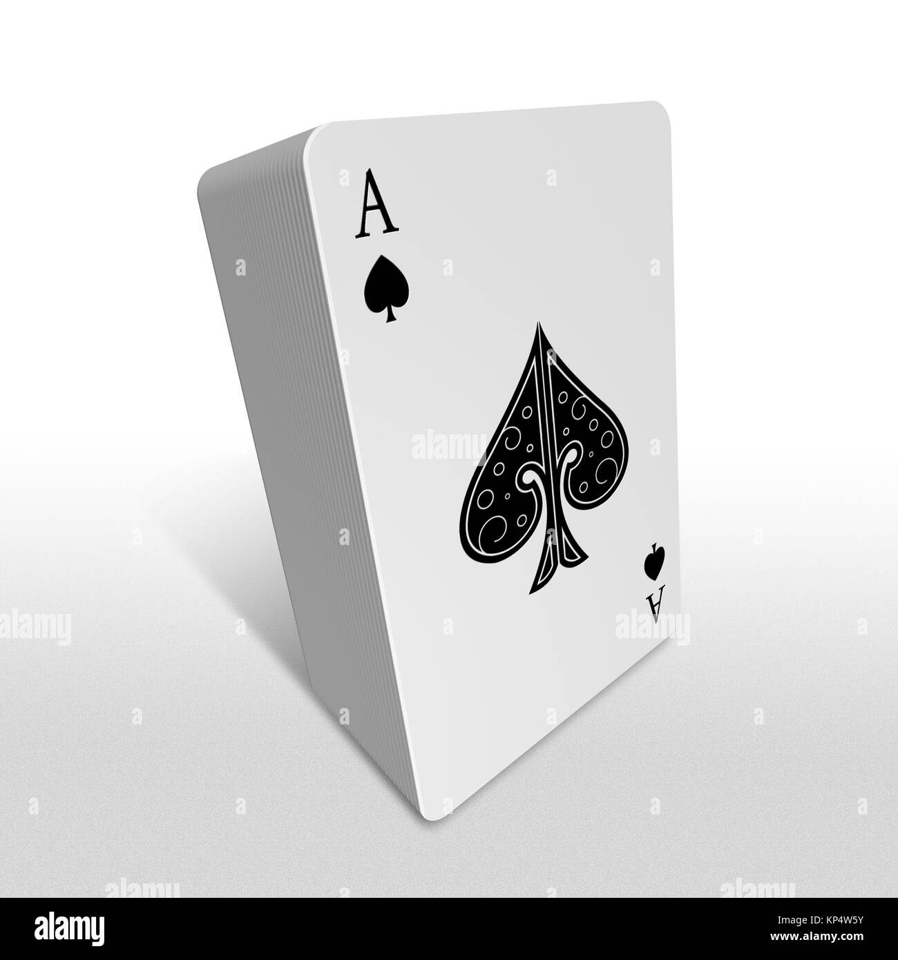 3d spade ace playing card bundle standing Stock Photo - Alamy