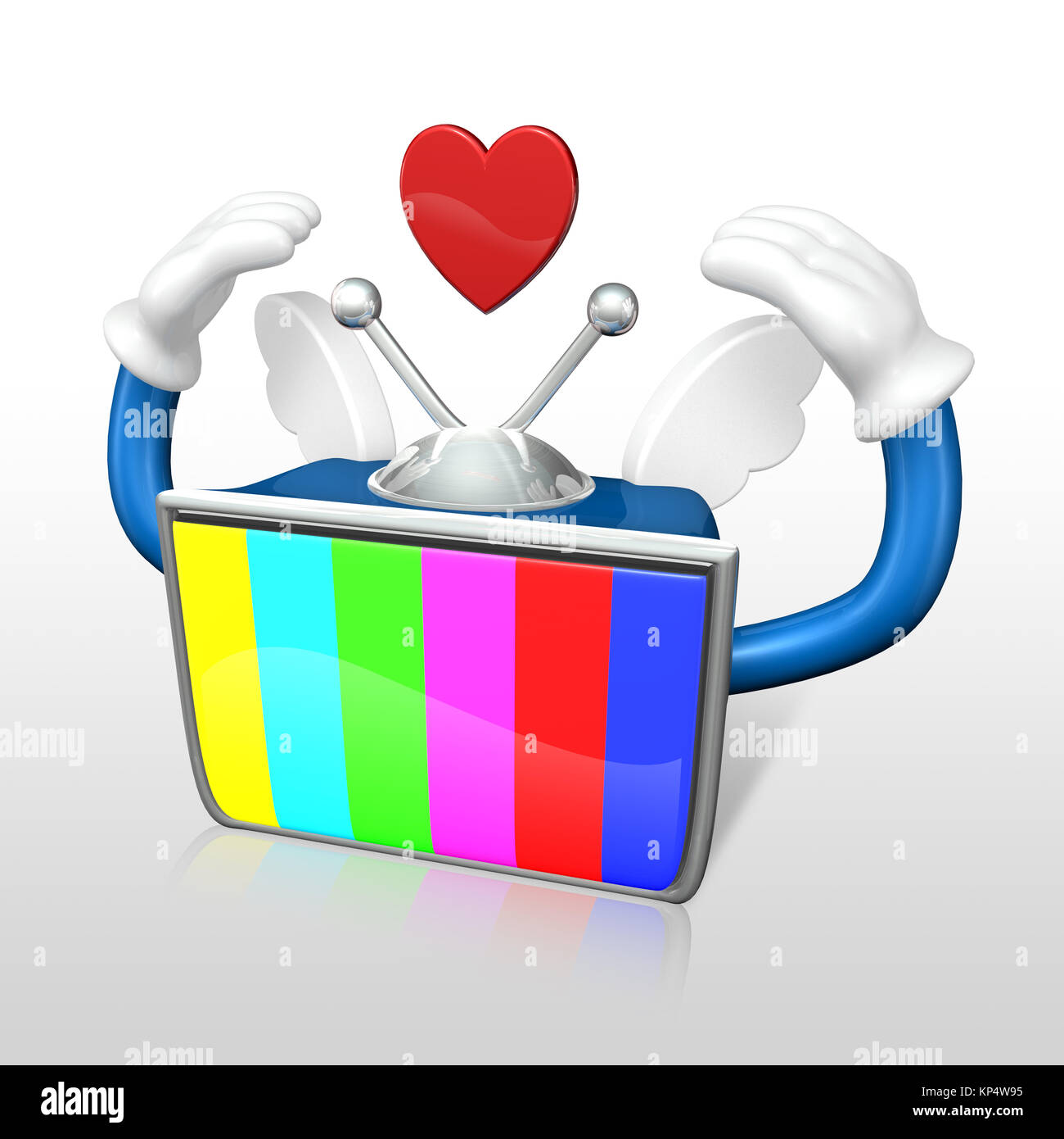 3d television man loving Stock Photo - Alamy