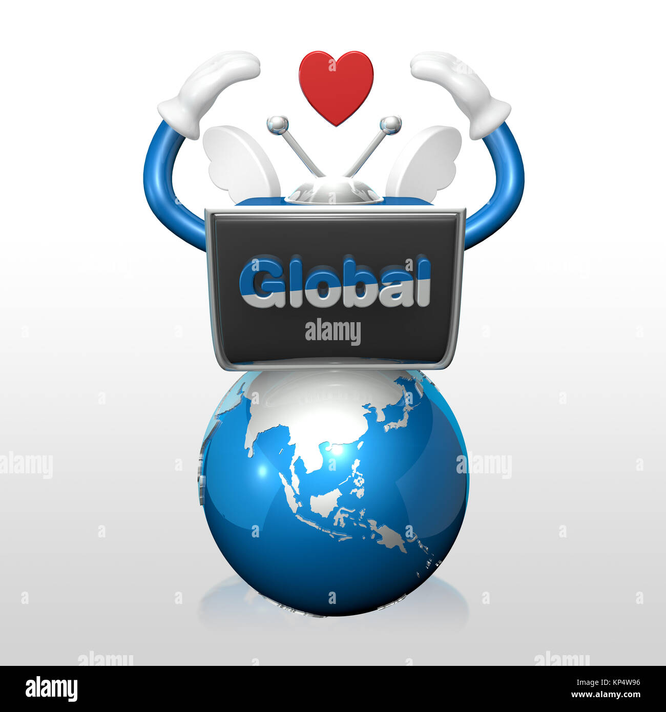 3d television man loving Stock Photo - Alamy