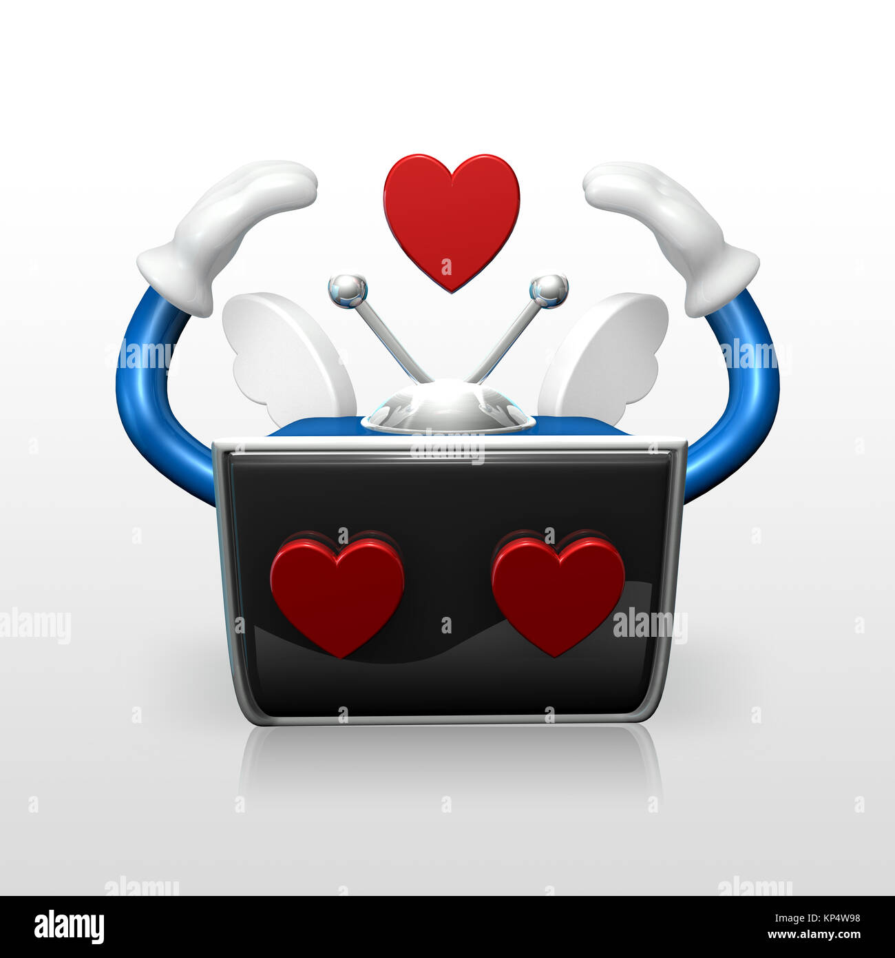 3d television man loving Stock Photo - Alamy