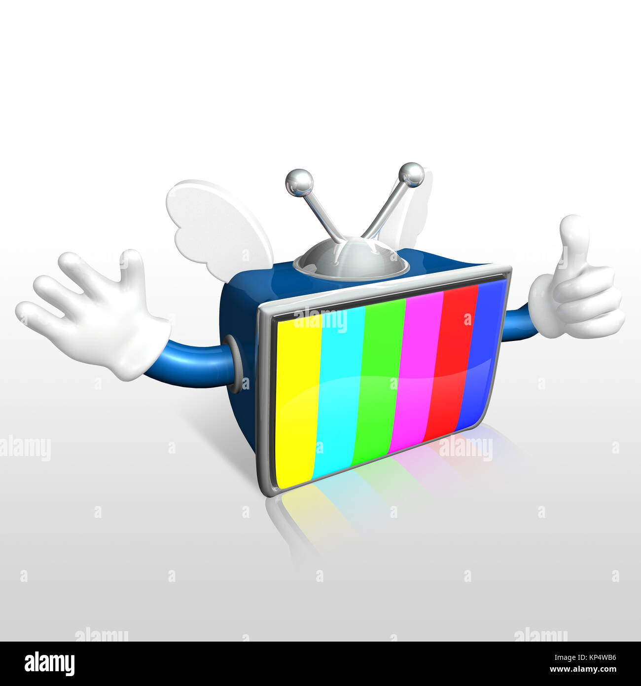 3d television man standing Stock Photo - Alamy