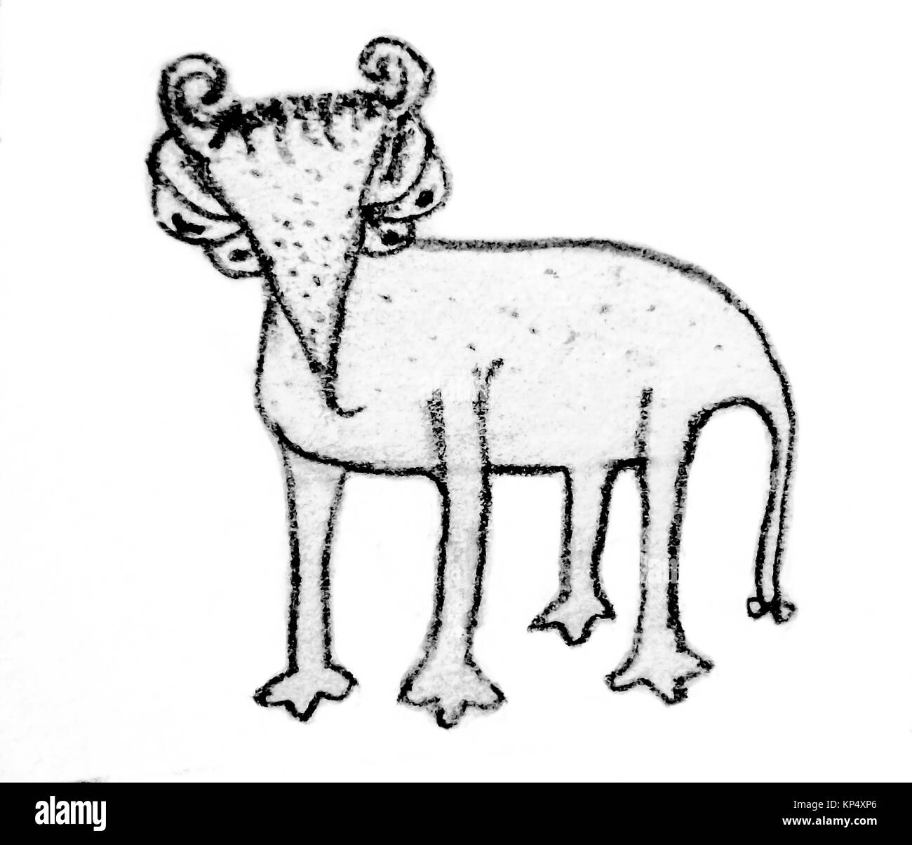 Alien Animal Scribble Pencil Drawing Stock Photo - Alamy