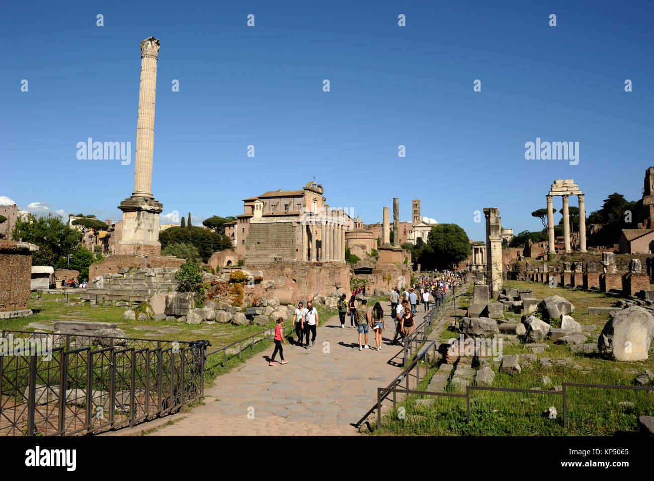 Italy, Rome, Roman Forum, column of Phocas and Via Sacra (Sacred Street ...