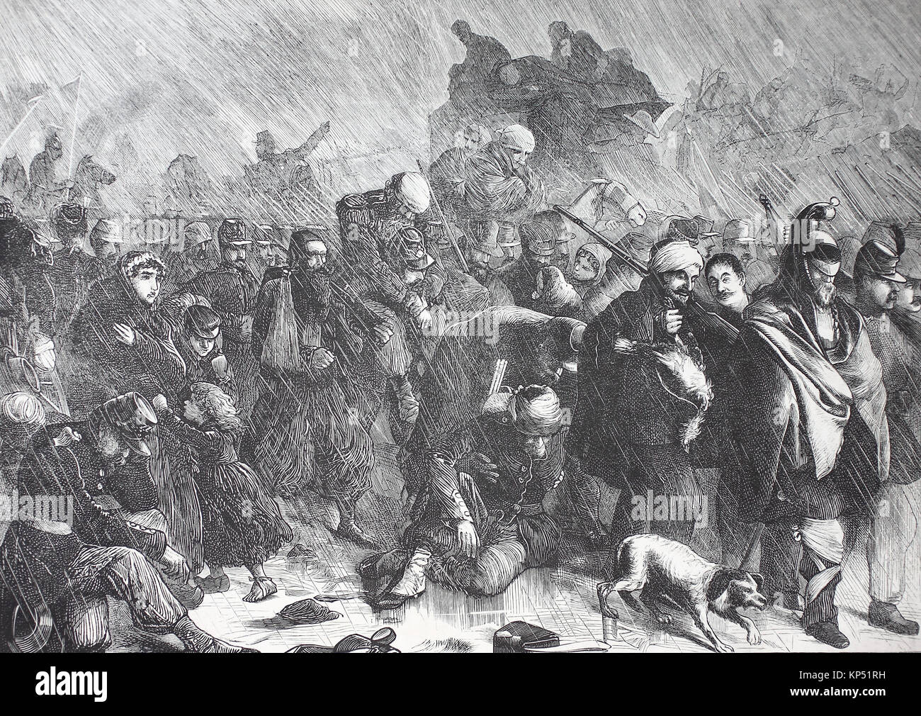 Part of the French Loire army on the retreat after the Battle of ...