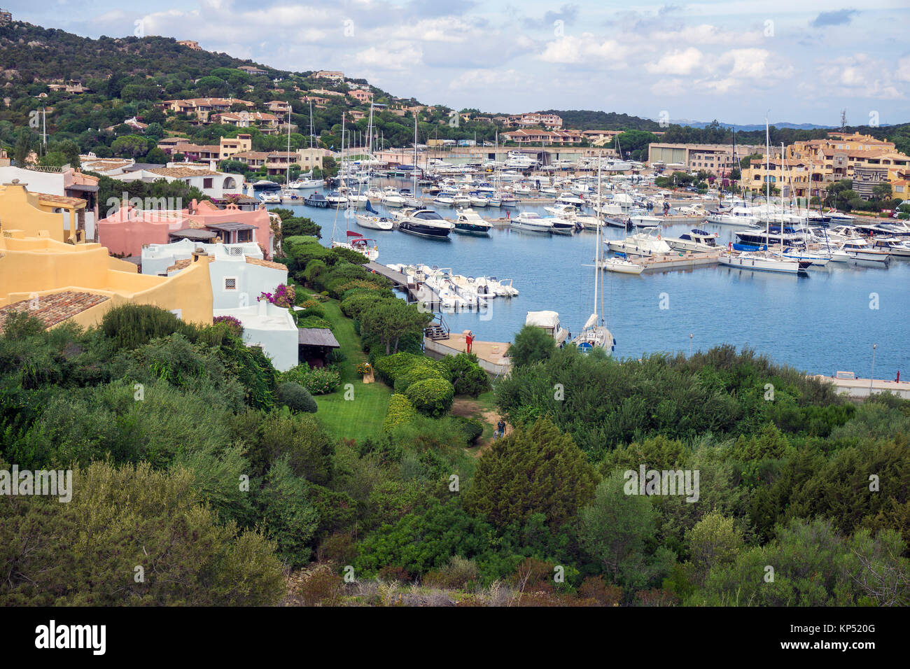 Marina, Yacht harbour of Porto Cervo, luxury destination at Costa ...