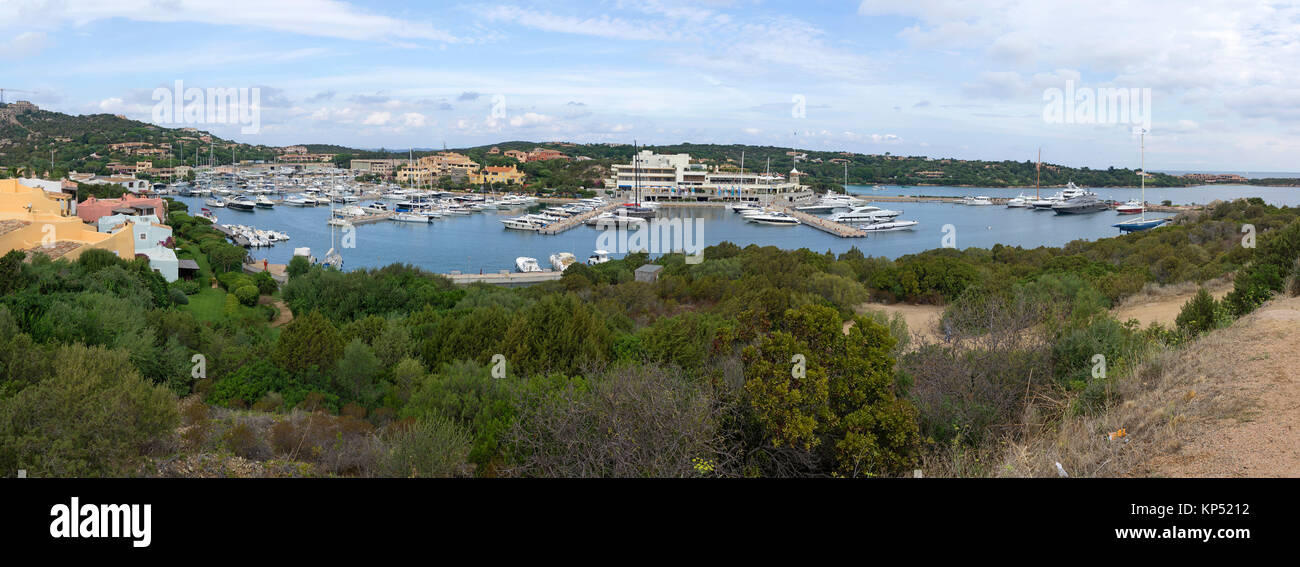 Marina, Yacht harbour of Porto Cervo, luxury destination at Costa ...