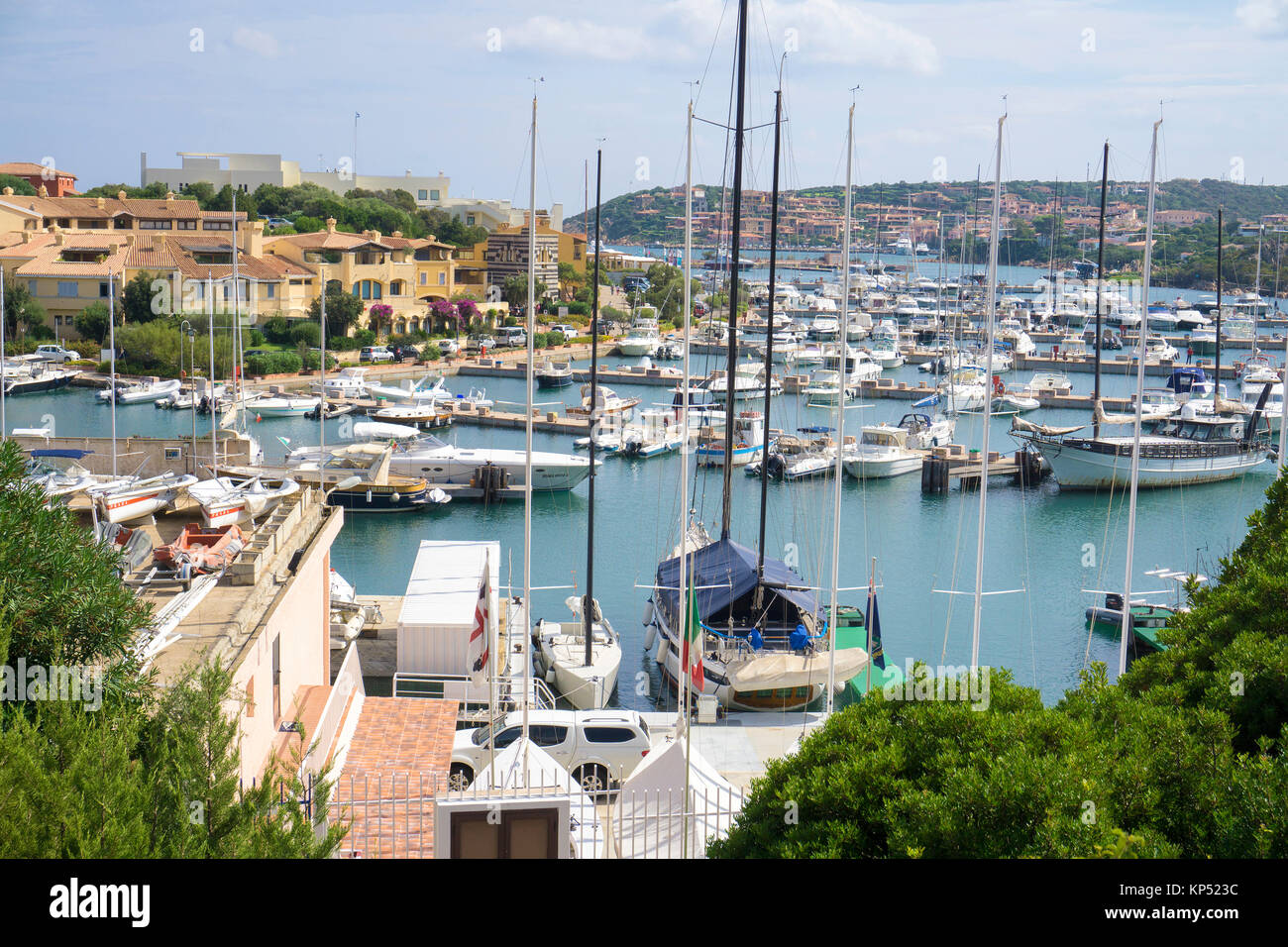 Marina, Yacht harbour of Porto Cervo, luxury destination at Costa ...