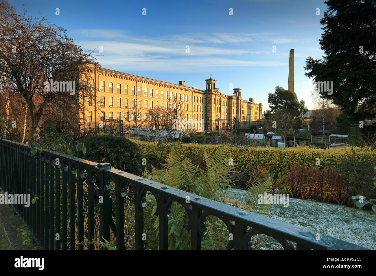 Salts Mill, a former textile mill in the UNESCO World Heritage Site of ...