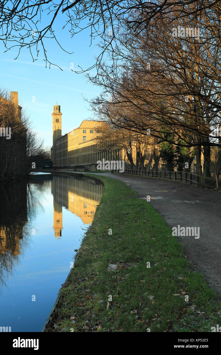 Salts Mill and the Leeds-Liverpool canal in the UNESCO World Heritage ...