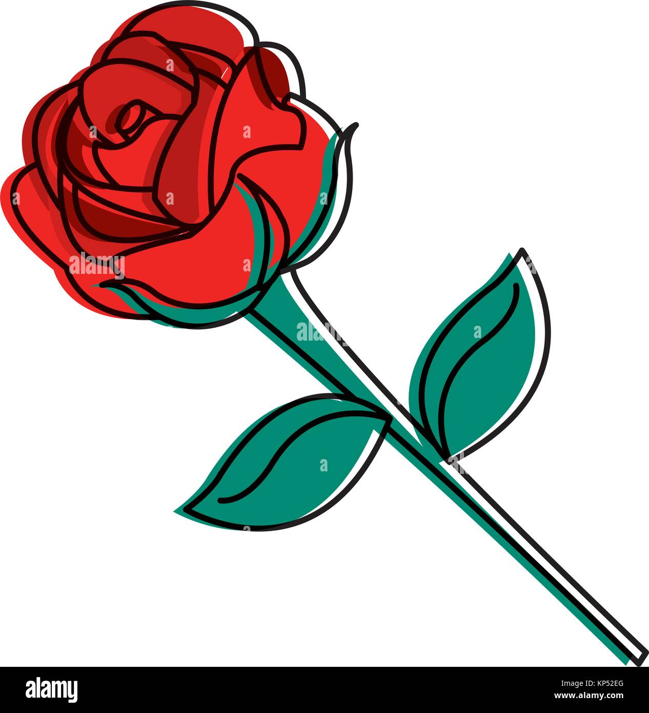 Isolated rose design Stock Vector Image & Art - Alamy