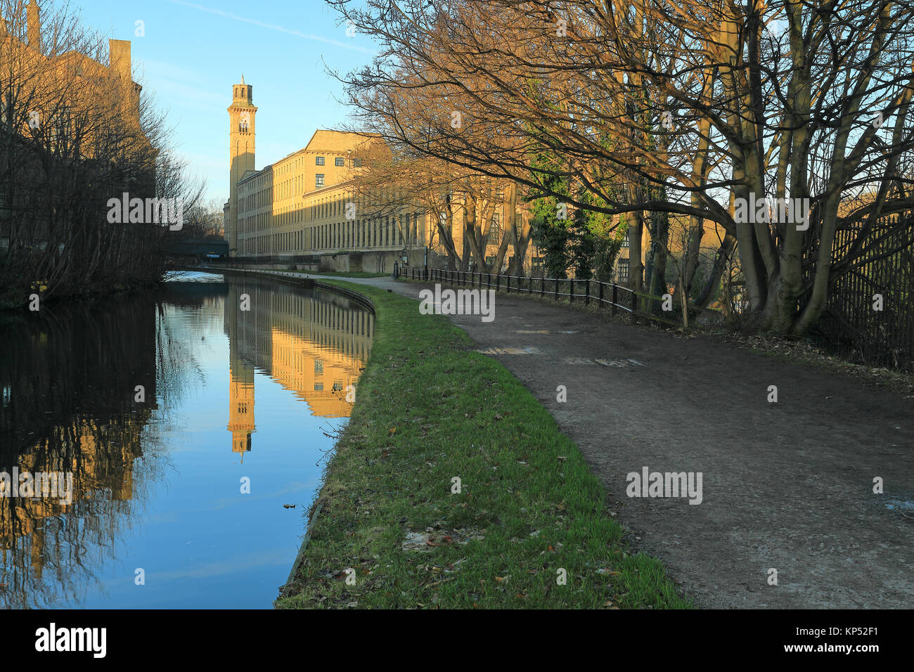 Salts Mill and the Leeds-Liverpool canal in the UNESCO World Heritage ...