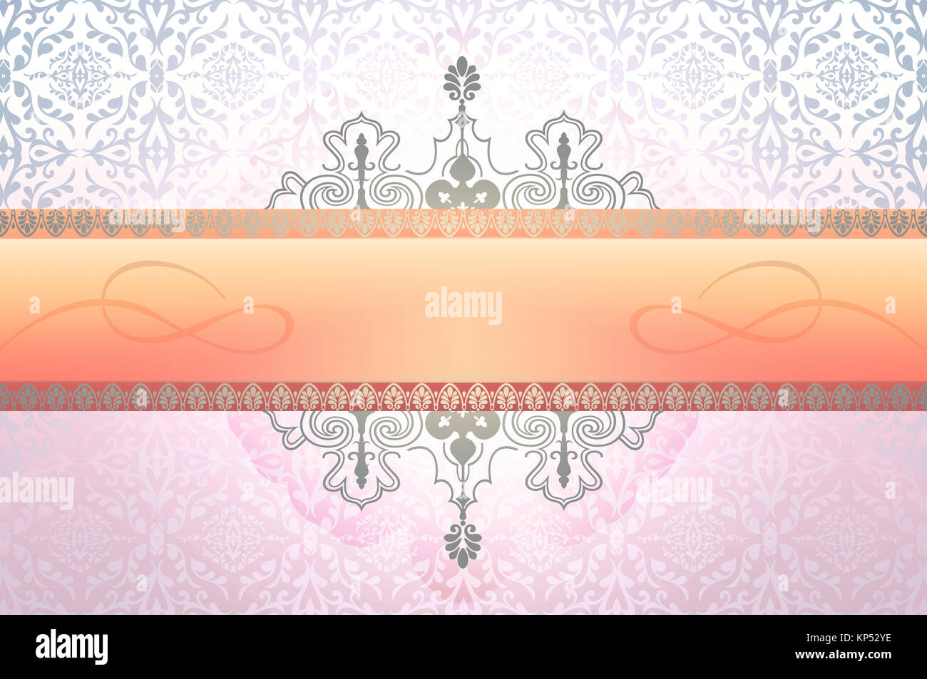 Decorative Background With Ornament And Elegant Patterns Stock Photo