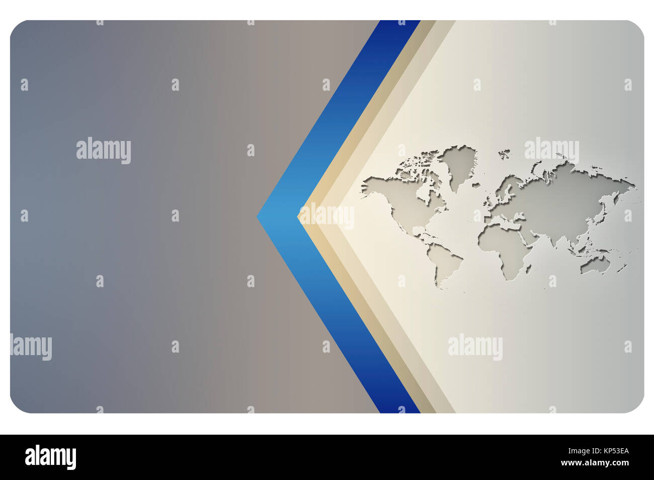 Template of business card with world map for the design Stock Photo - Alamy