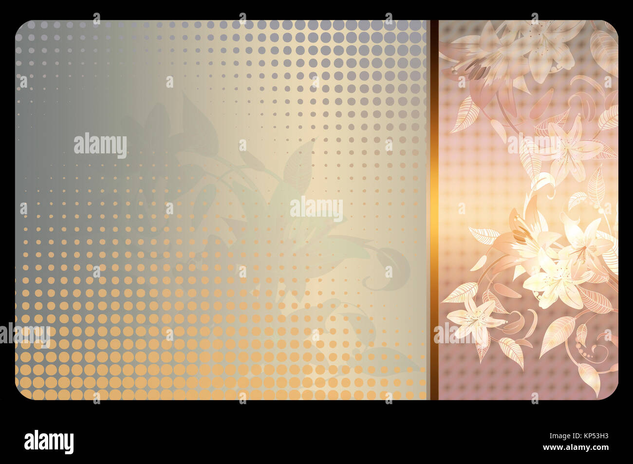 Abstract background with halftone and floral patterns Stock Photo - Alamy