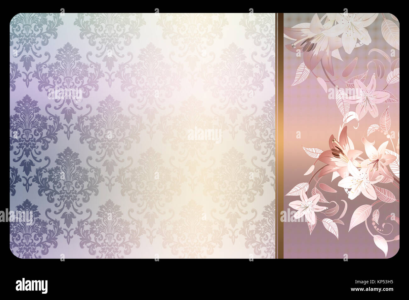 Abstract background with halftone and floral patterns Stock Photo - Alamy