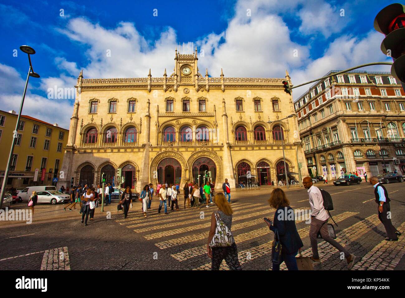Lisbon Rossio Train Station Portugal High Resolution Stock Photography ...