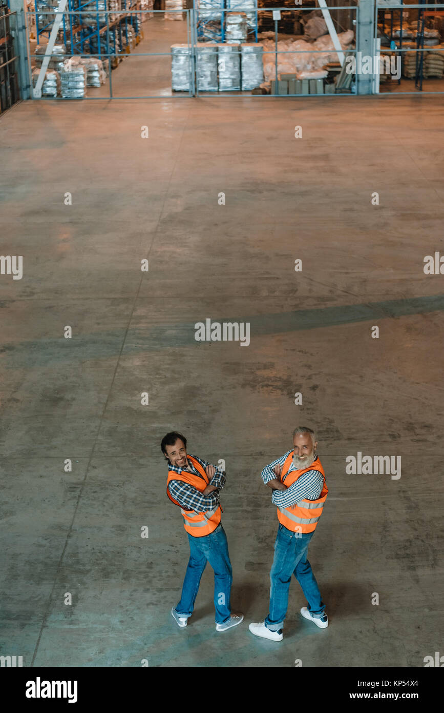 Warehouse high angle view workers hi-res stock photography and images ...