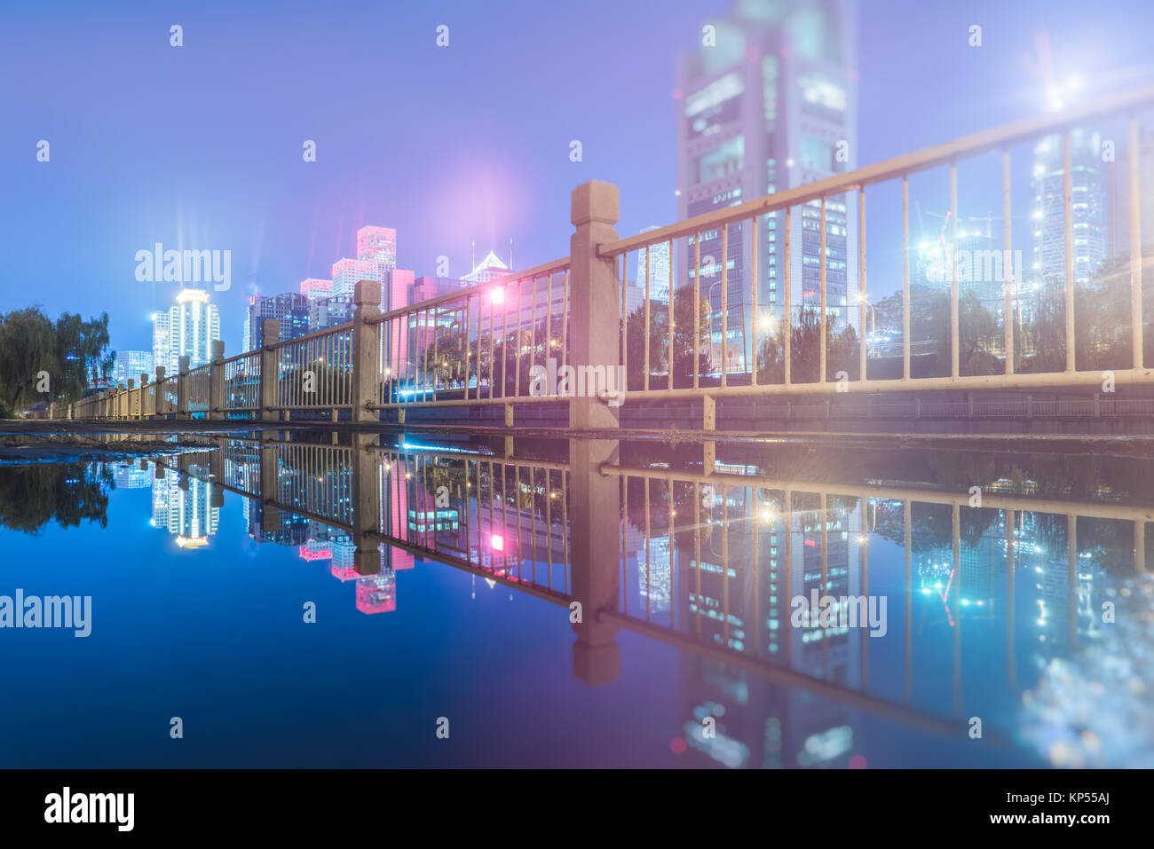Downtown City skyline along the River in Beijing,China Stock Photo - Alamy