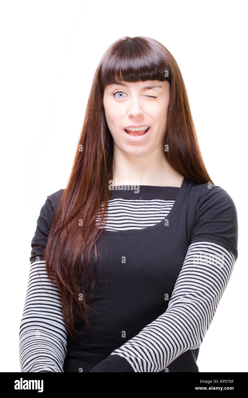 isolated, female, emotional, face, portrait, eye, organ, human, human ...