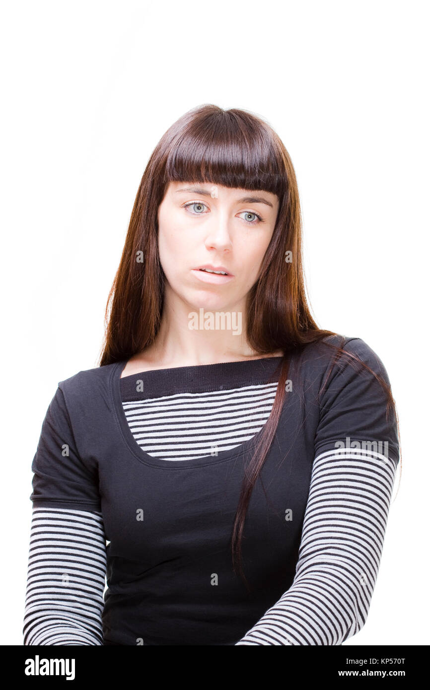 isolated, female, emotional, face, portrait, sad, human, human being ...