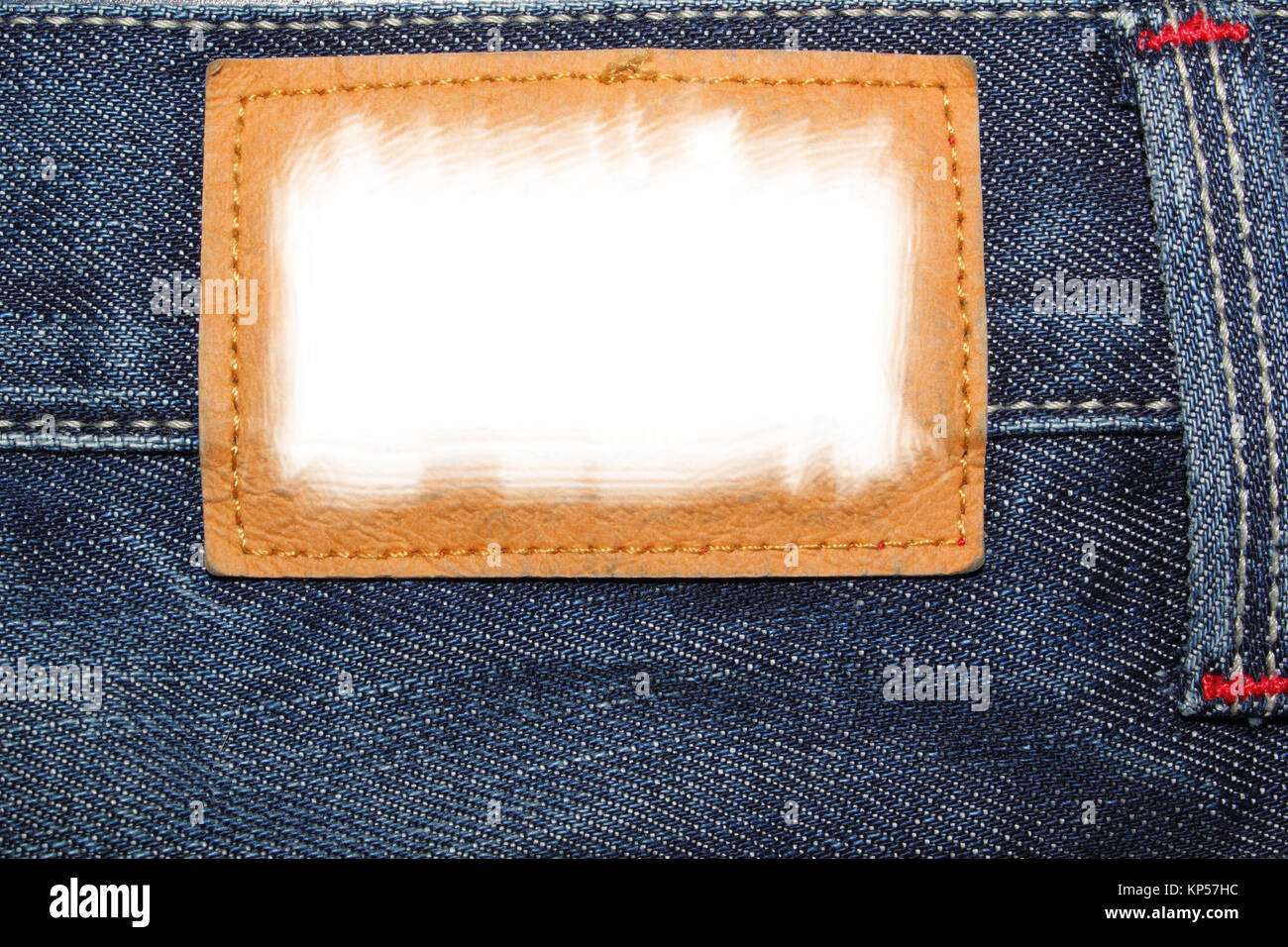Blue jeans label Stock Photo - Alamy