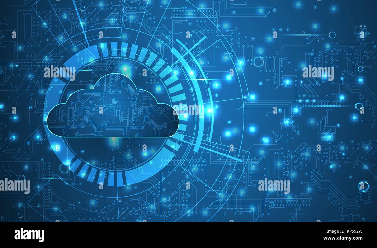 Modern cloud technology. Integrated digital web concept background ...
