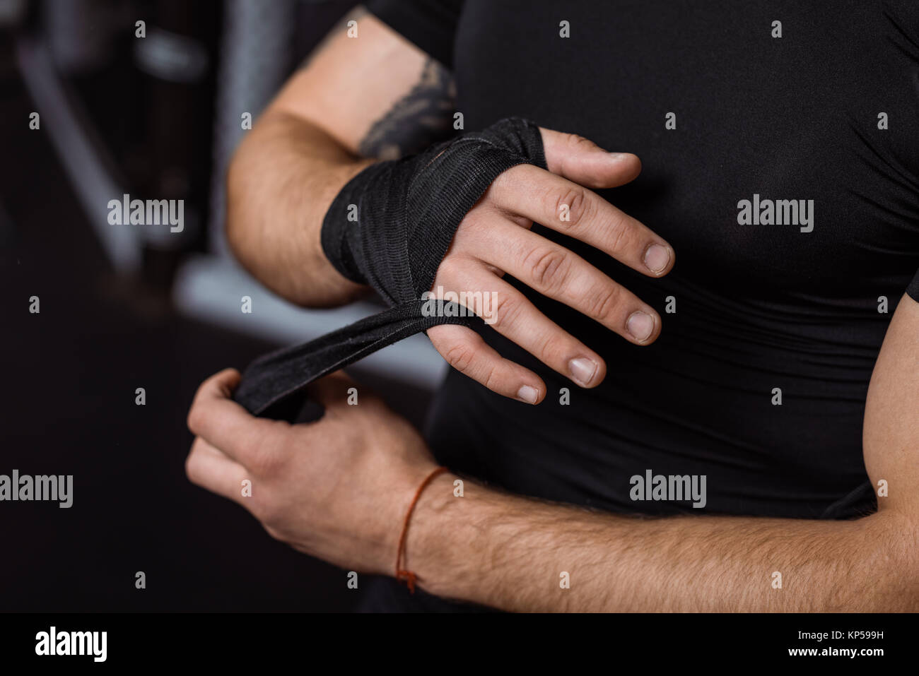 Close up hand muscular man bandage hi-res stock photography and images ...