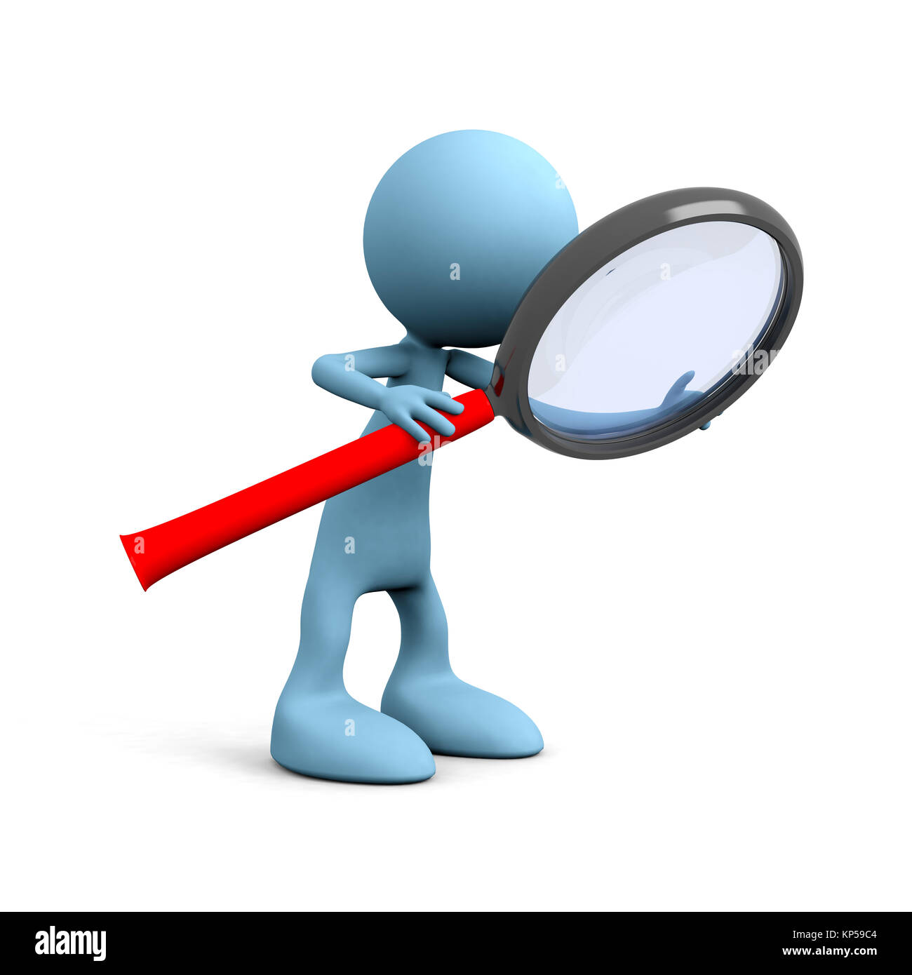 3d man magnifying glass looking hi-res stock photography and images - Alamy