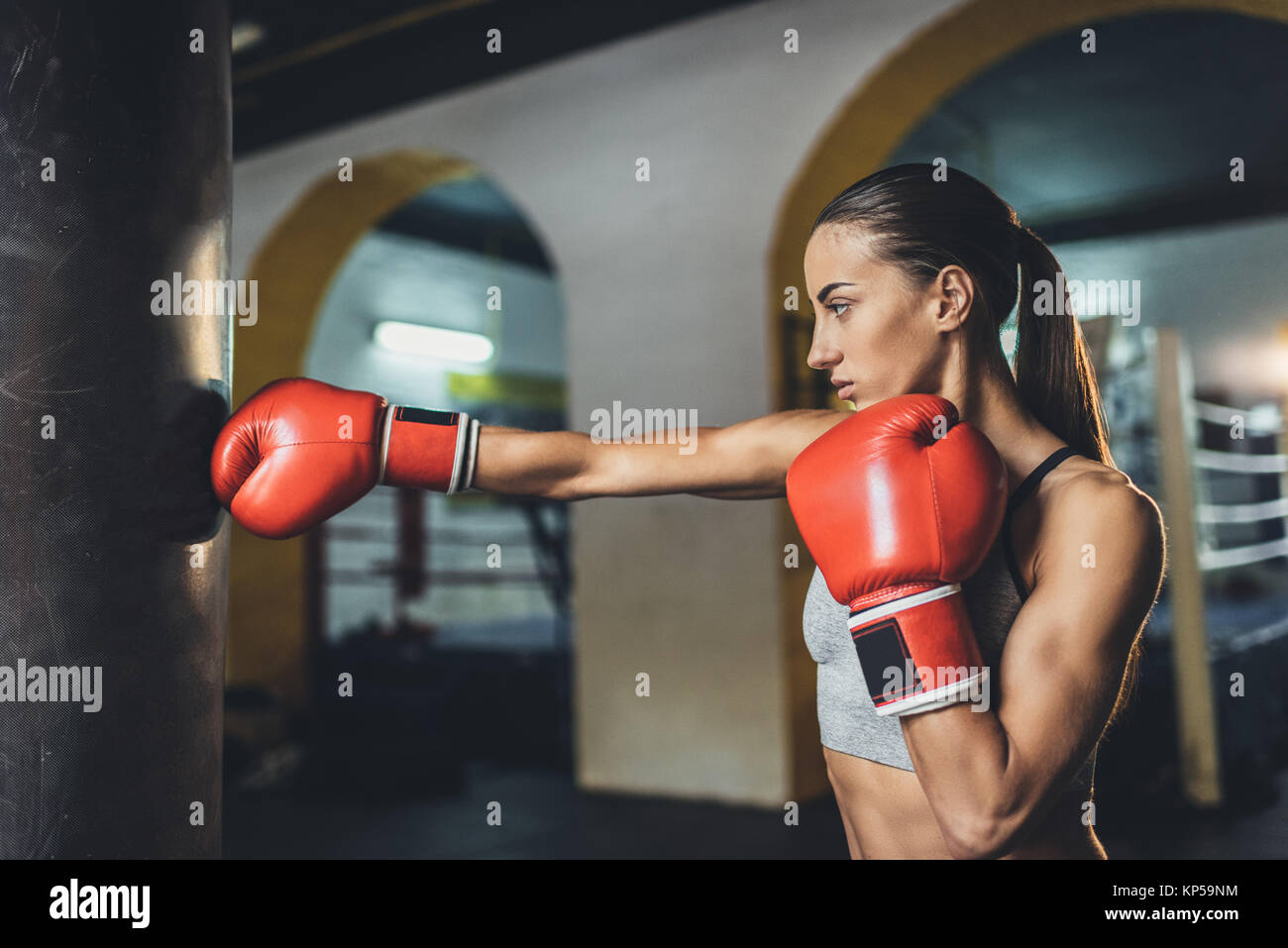 young female boxer Stock Photo - Alamy
