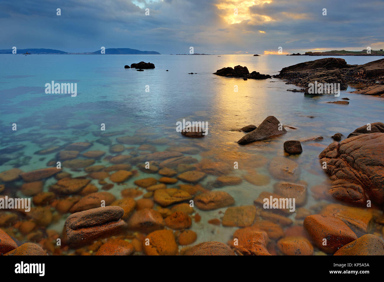 Beautiful late afternoon sunset at the lagoon Stock Photo - Alamy