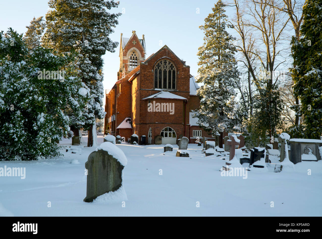 Church in the snow Stock Photo - Alamy