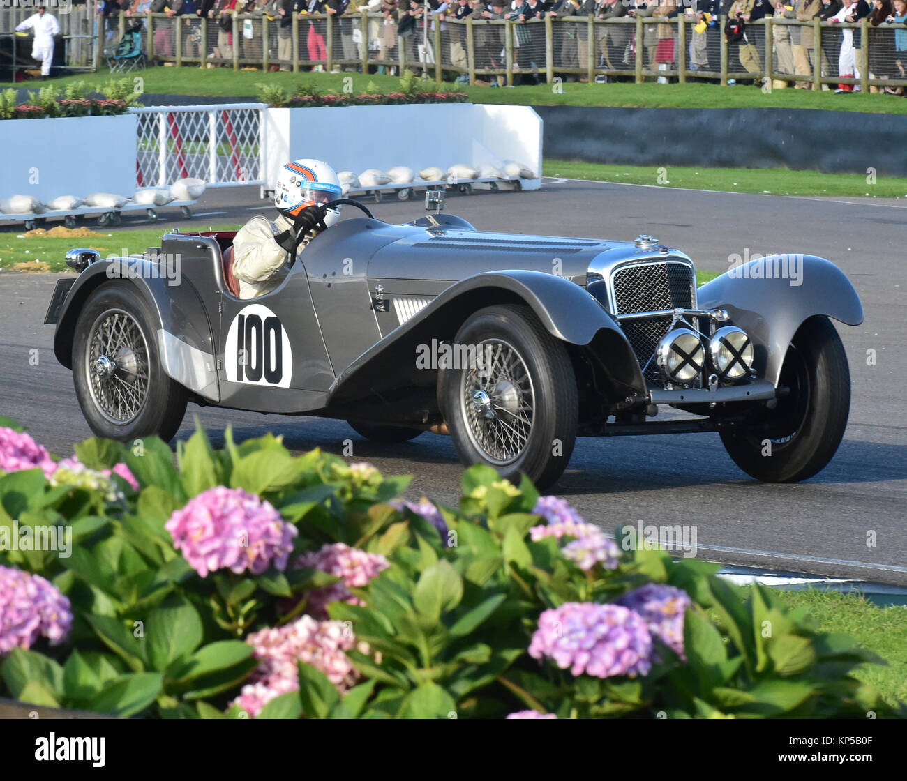 Anthony Hancock, SS-Jaguar 100, Brooklands Trophy, Goodwood Revival ...