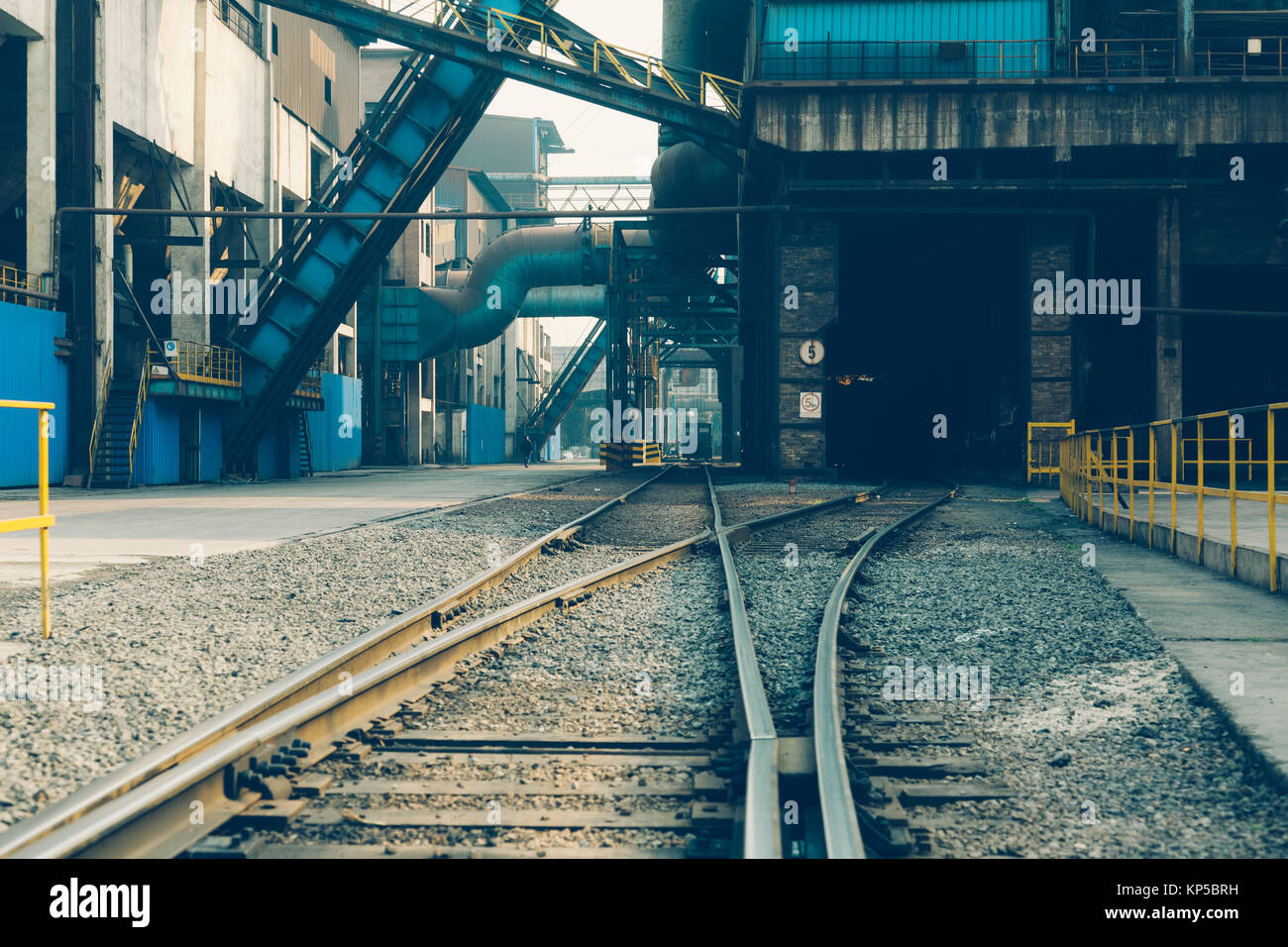 interior view of a steel factory,steel industry in city of China Stock ...