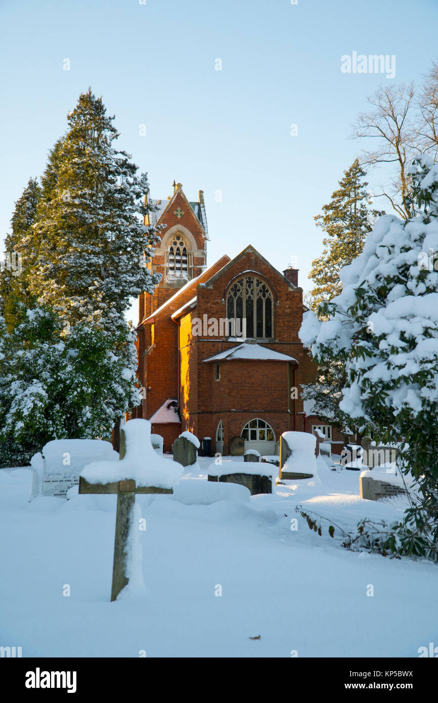 Church in the snow Stock Photo - Alamy