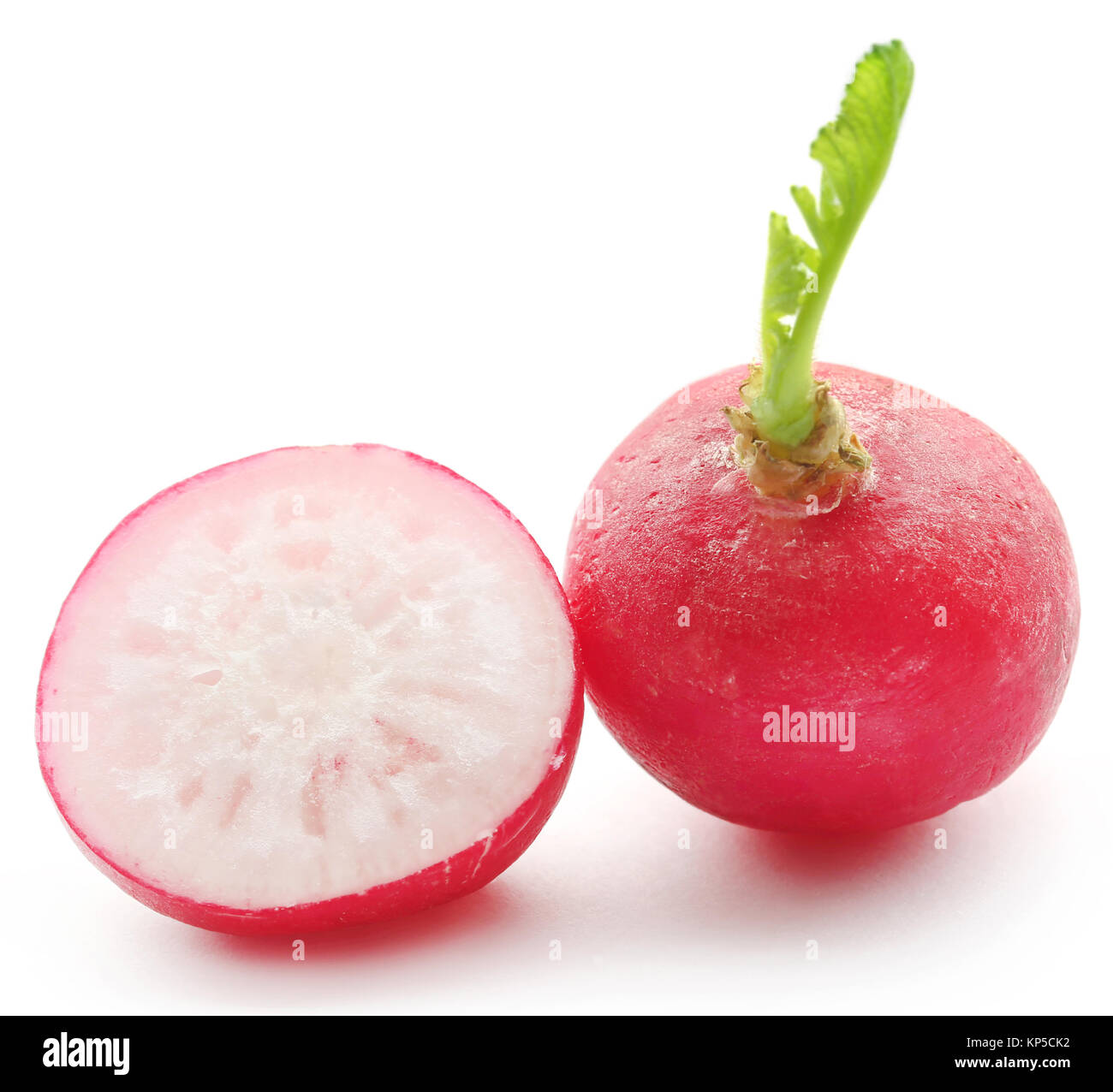 Fresh small radish over white background Stock Photo - Alamy